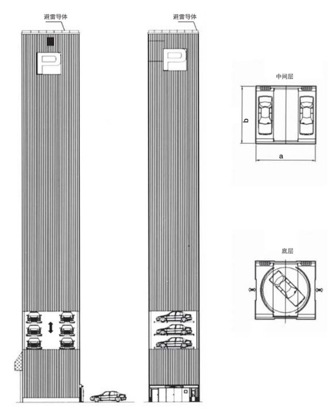 Tower Type Elevated Car Parking System Vertical Intelligent Parking ...